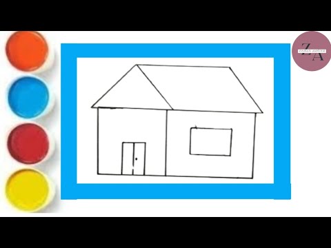 kids house drawing easy // House Drawing / how to draw house drawing ...