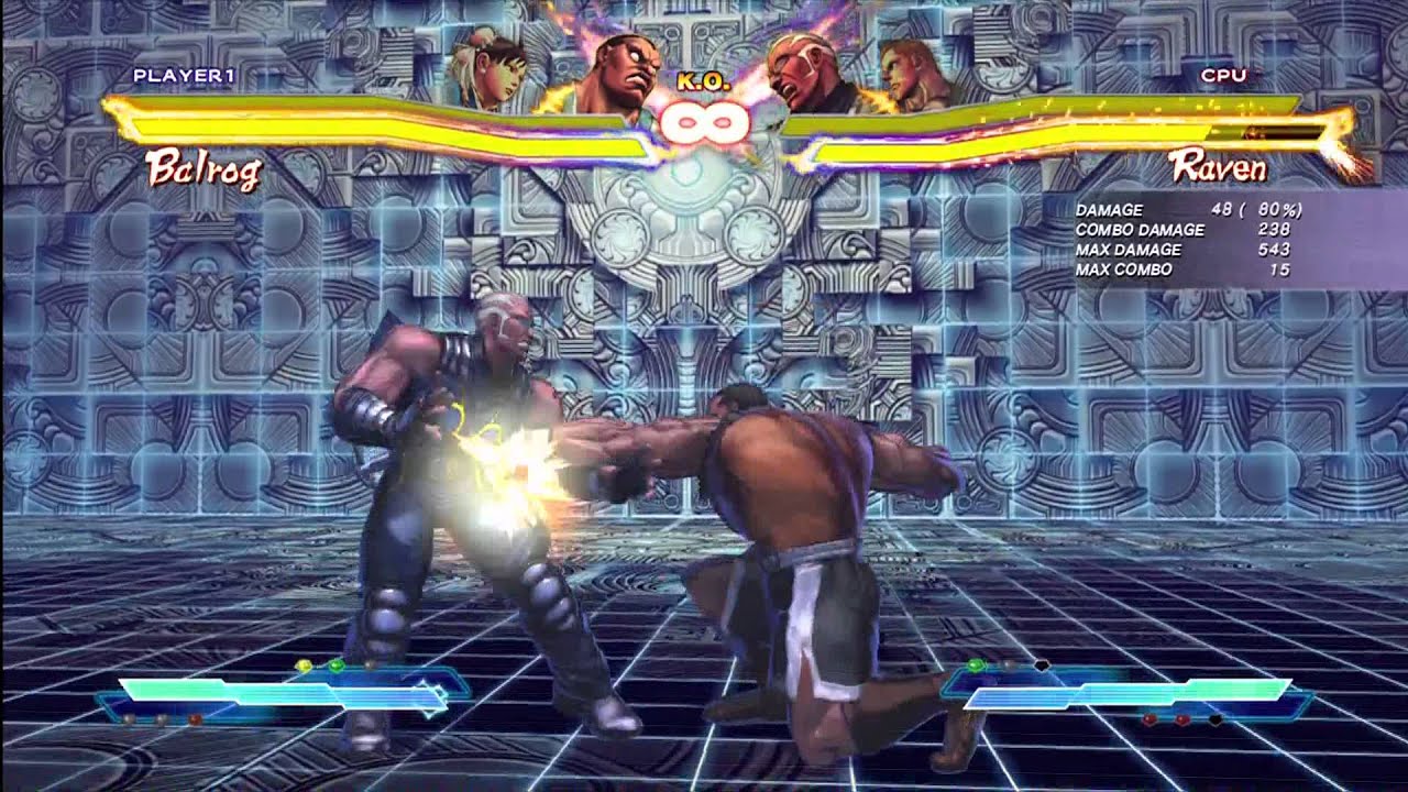 Street Fighter x Tekken - Basic Balrog Combo ( 543 dmg ) - YouTube