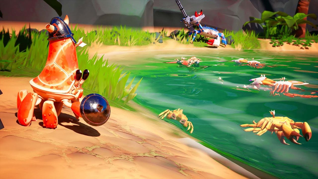 게 섬 전쟁 진화 (Crab island war evolution) - YouTube
