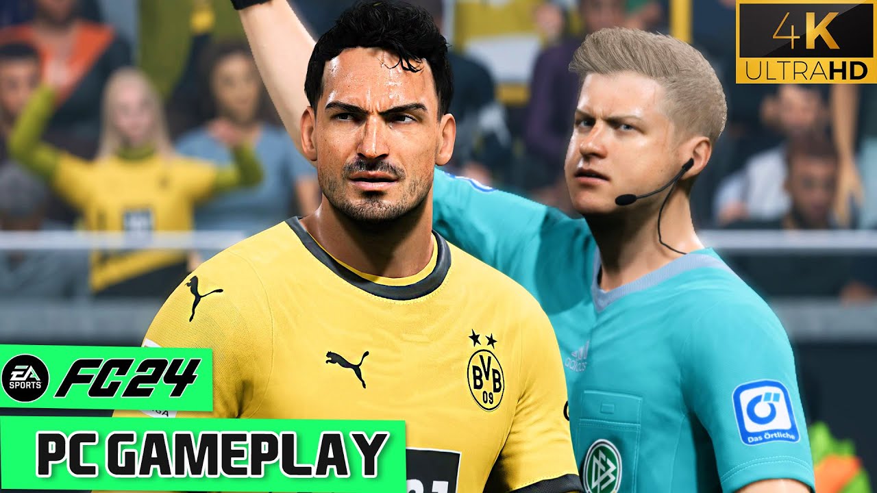 EAFC 24 PC Gameplay • Borussia Dortmund vs Bayern Munich • New Rain ...
