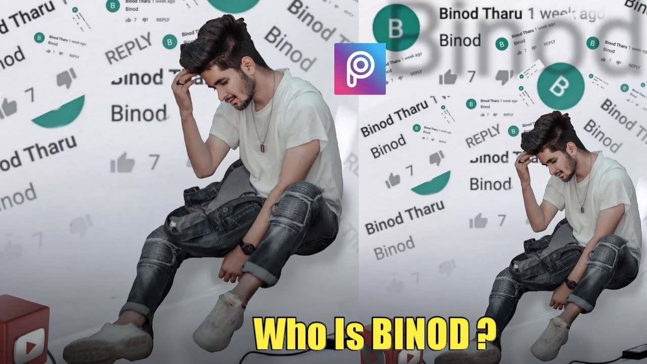 Who Is BINOD ? How we Created a Viral meme photo editing picsart ...