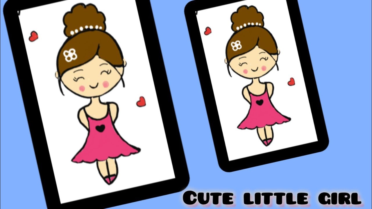 DRAW CUTE LITTLE GIRL👧👧👧 DRAWING STEP BY STEP DRAWING@shamaartofficial ...