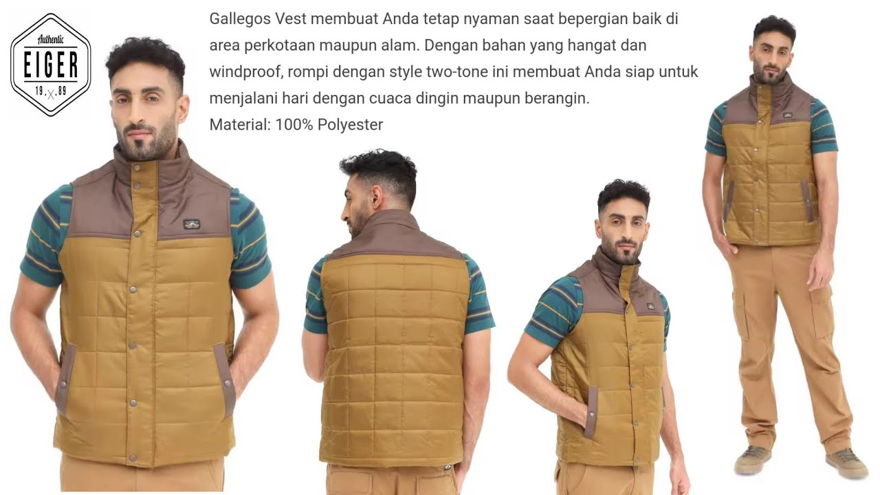 ROMPI DENGAN STYLE TWO-TONE || 910008244 || EIGER GALLEGOS VEST 1989 ...