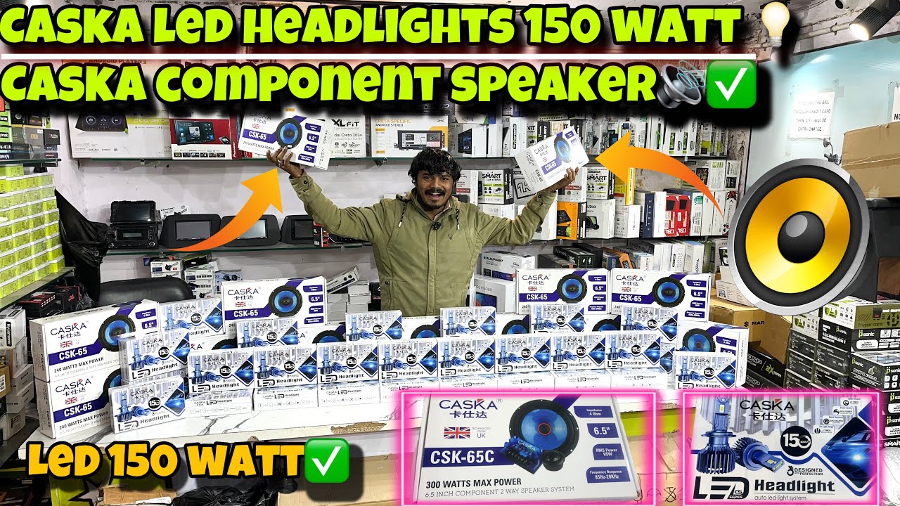 Caska Component & Coaxial Speaker Combo🔊 Caska led Headlights 150 Watt ...