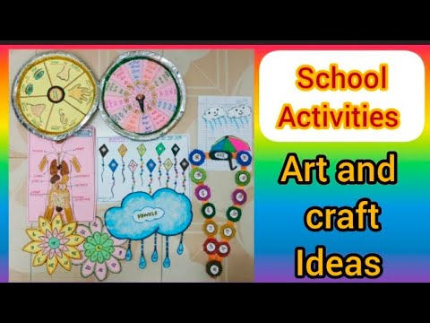 School Activities.. Art and craft works.. Holiday homework 🥰 - YouTube