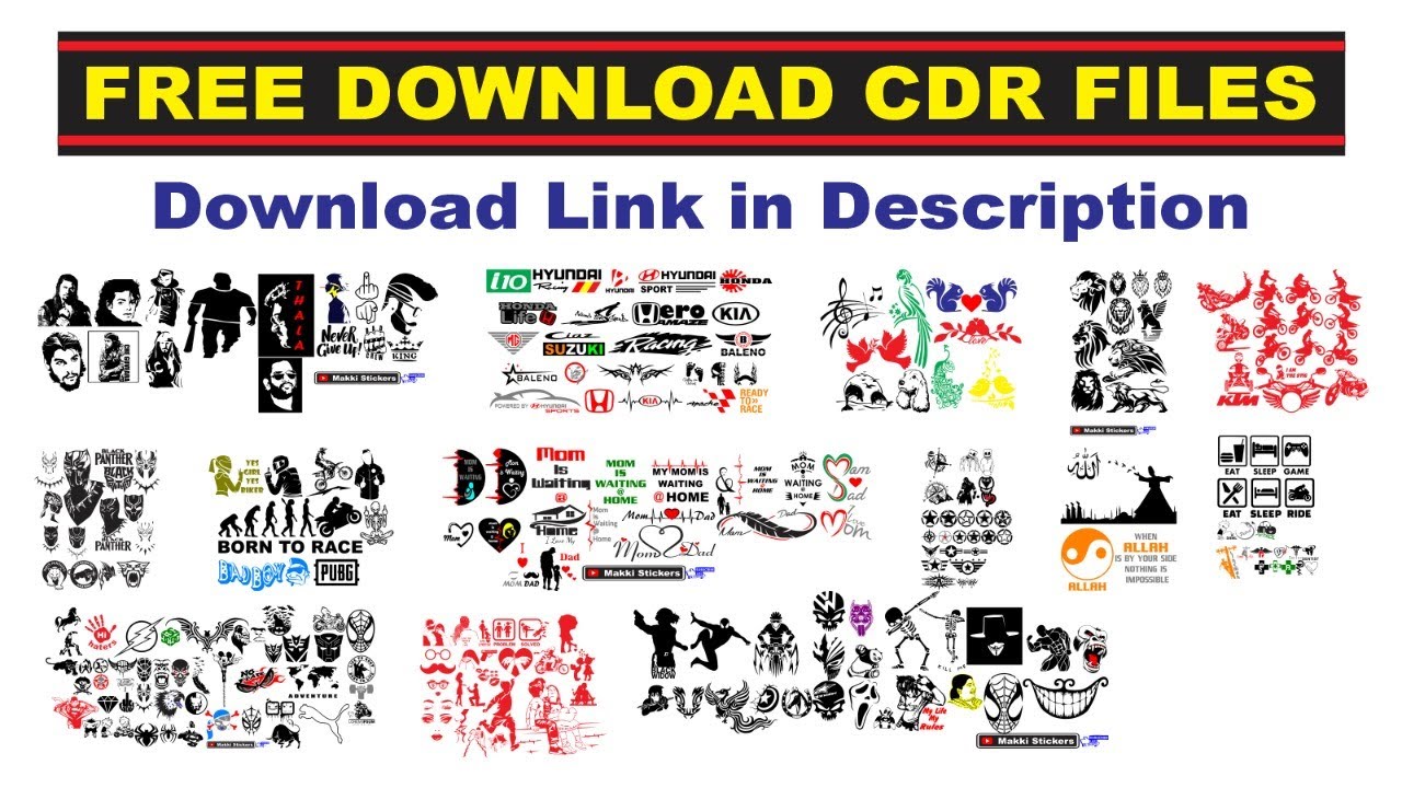 free Download CDR files for bike decoration - YouTube
