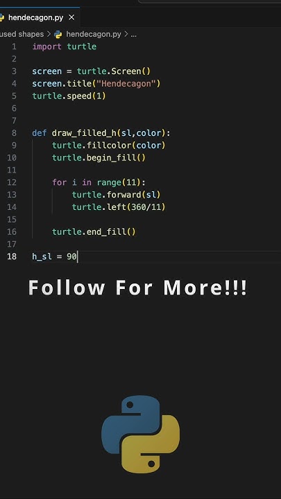 Progamming with ASMR GURU || Hendecagon with Python || #shorts #programming #asmr # ...