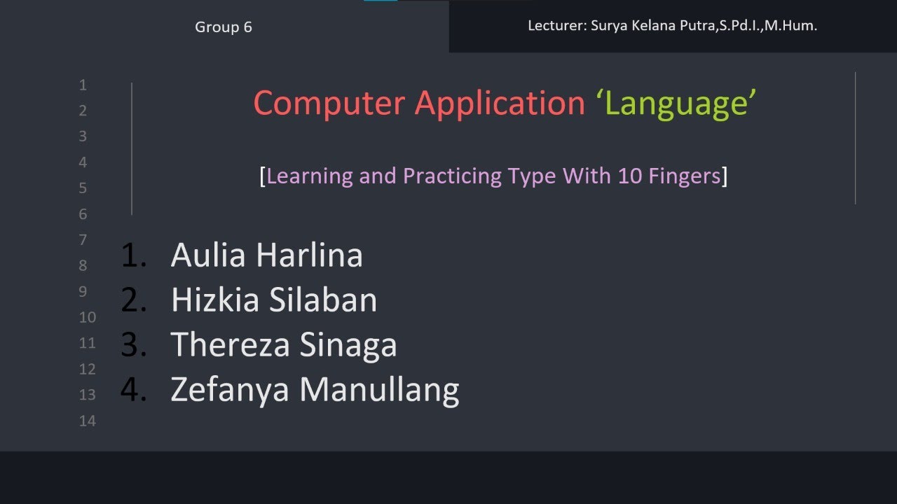 PROJECT - How to Type with 10 Fingers [GROUP 6] - YouTube