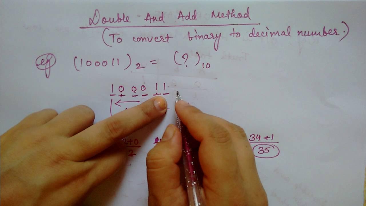 SHORTCUT binary to Decimal conversion(double and add method) - YouTube