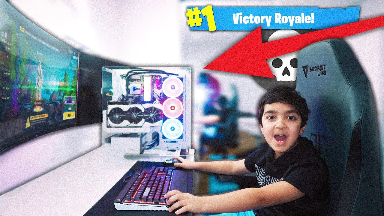 My Little Brother Plays Fortnite On PC For The First Time & He Does Not ...