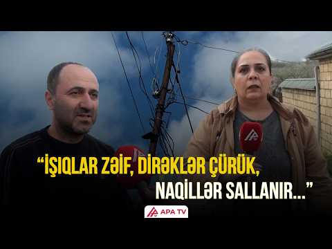 Qubanın Vladimirovka kəndində elektrik xətləri təhlükə saçır | APA TV