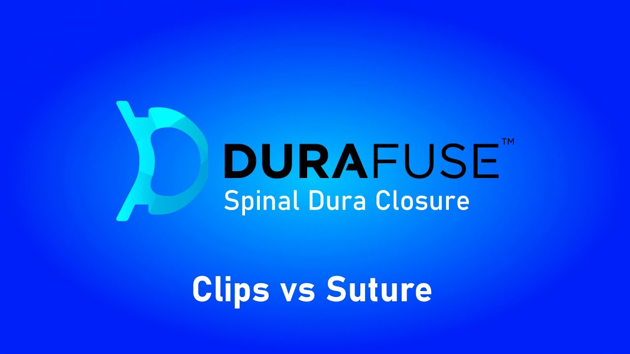 DuraFuse Dural Clips vs Suture by NeuraMedica - YouTube
