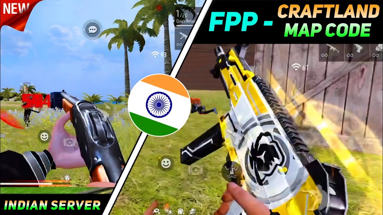 fpp craftland map code in india server | how to play fpp in free fire | new map code - YouTube
