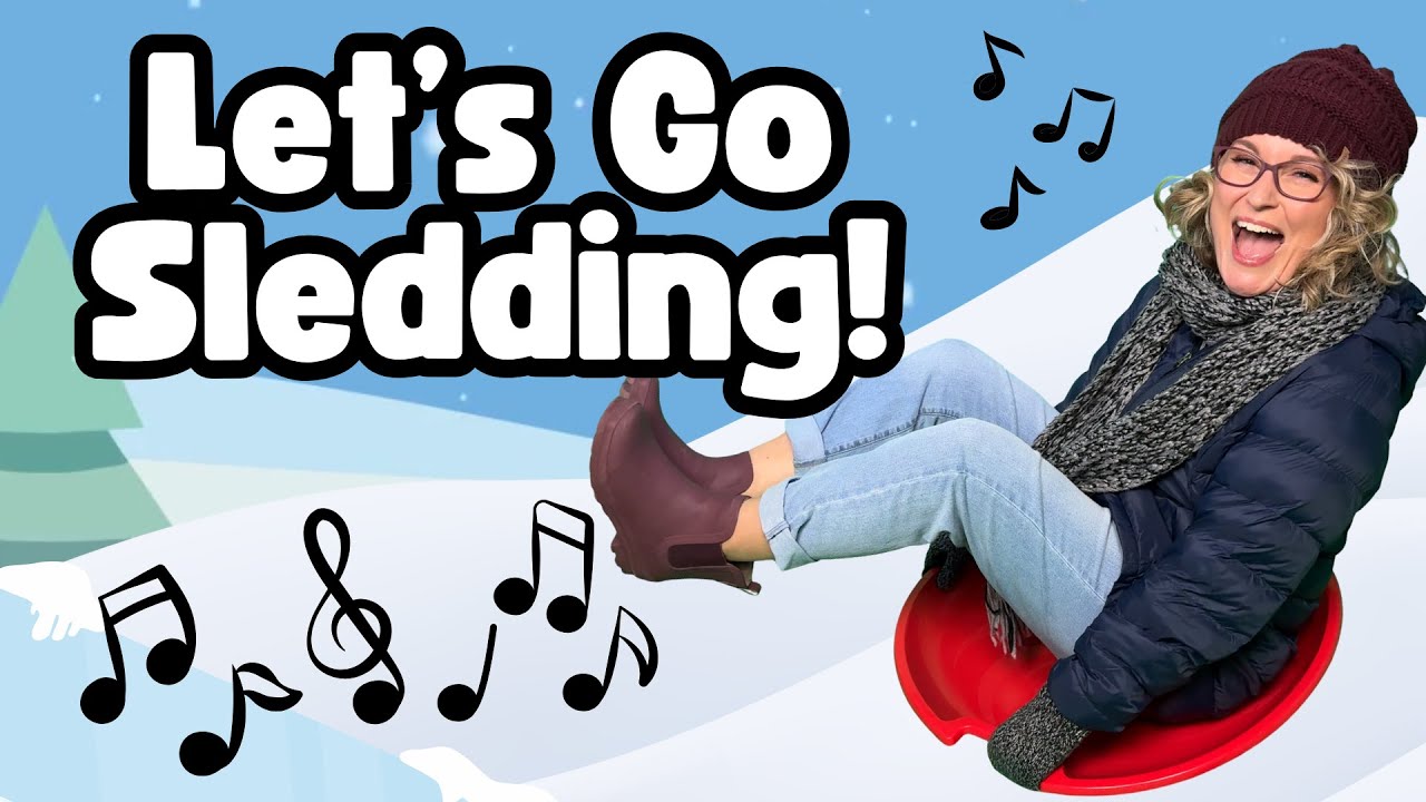 Let’s Go Sledding! ️ Winter Action Song for Kids | Miss Caitlin Music ...