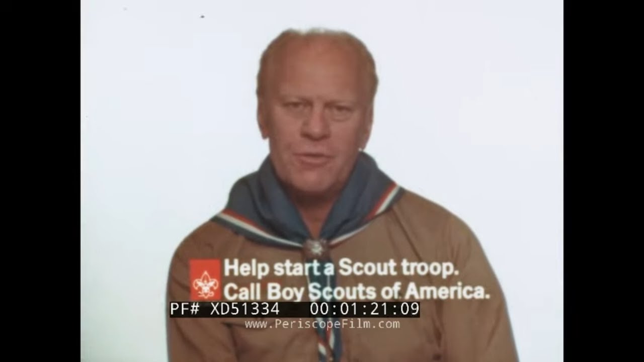 1970s BOY SCOUTS TV COMMERCIALS w/ PRESIDENT GERALD FORD HANK AARON ...