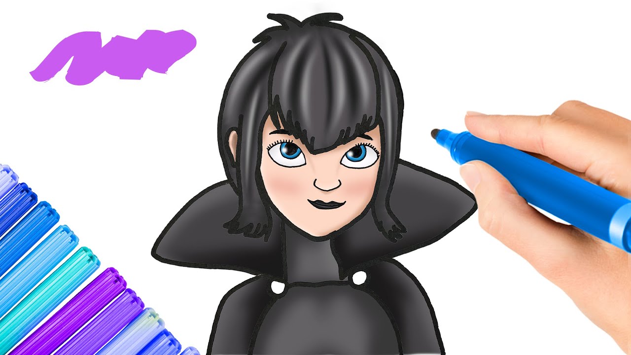 How to draw Mavis Dracula? كيفية رسم مافيس دراكولا؟ Cómo dibujar a ...