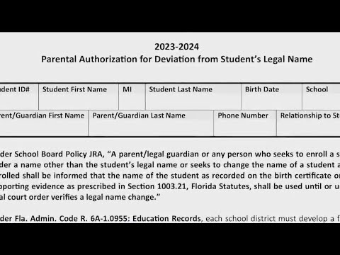 Permission slips for nicknames, pronouns - YouTube