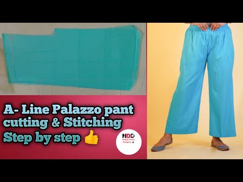 A- Line Palazzo Cutting and Stitching| Palazzo pant and Stitching Very ...