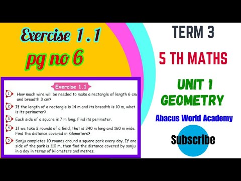 5th standard maths/Term 3 unit 1 Geometry/Exercise 1.1 pg no 6/New ...