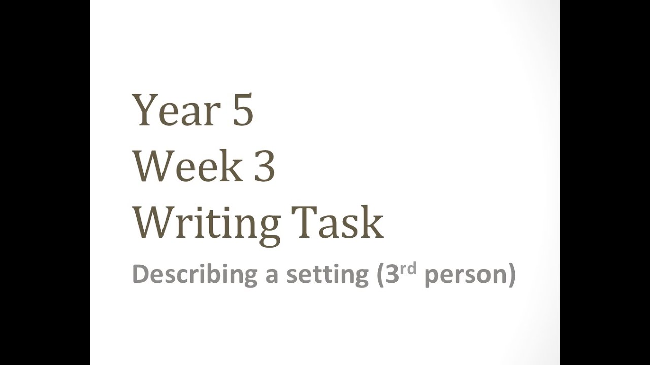 Year 5 - Week 3 - Writing Task with Miss Hall - YouTube