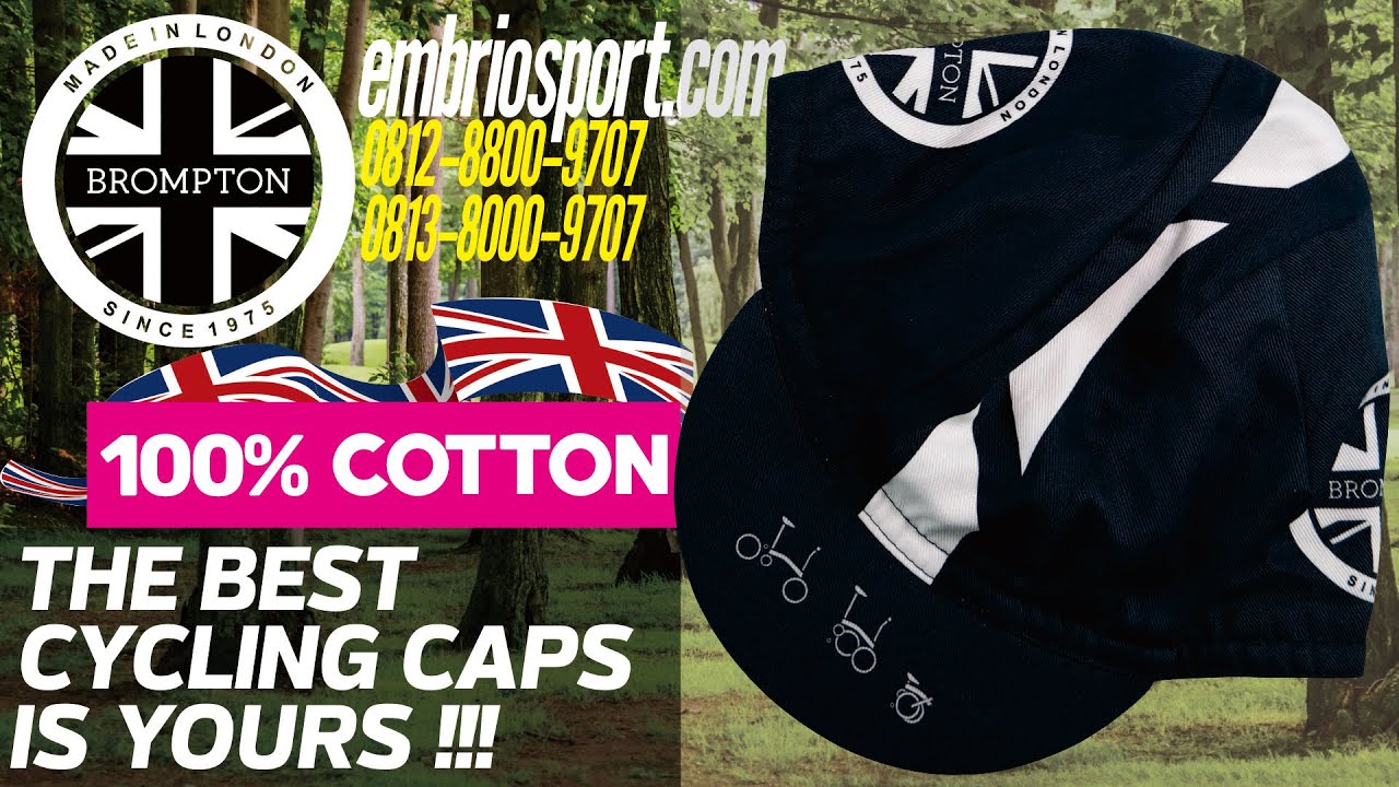 Cycling Caps Cotton BROMPTON BW | Topi Sepeda Brompton BW | Embriosport ...