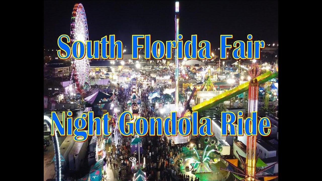 South Florida Fair: Gondola Ride Over the Fair at Night - YouTube