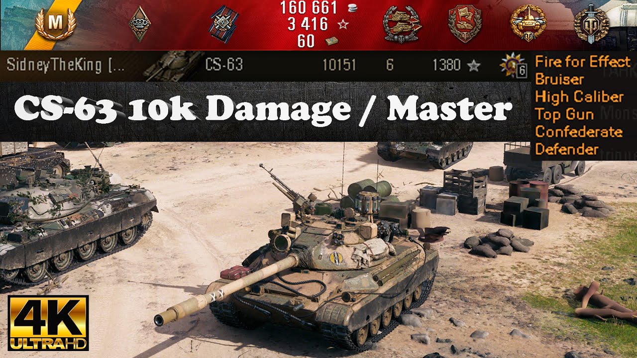 CS-63 video in Ultra HD 4K🔝 10k Damage / Master, 6 kills, 1380 exp 🔝 ...