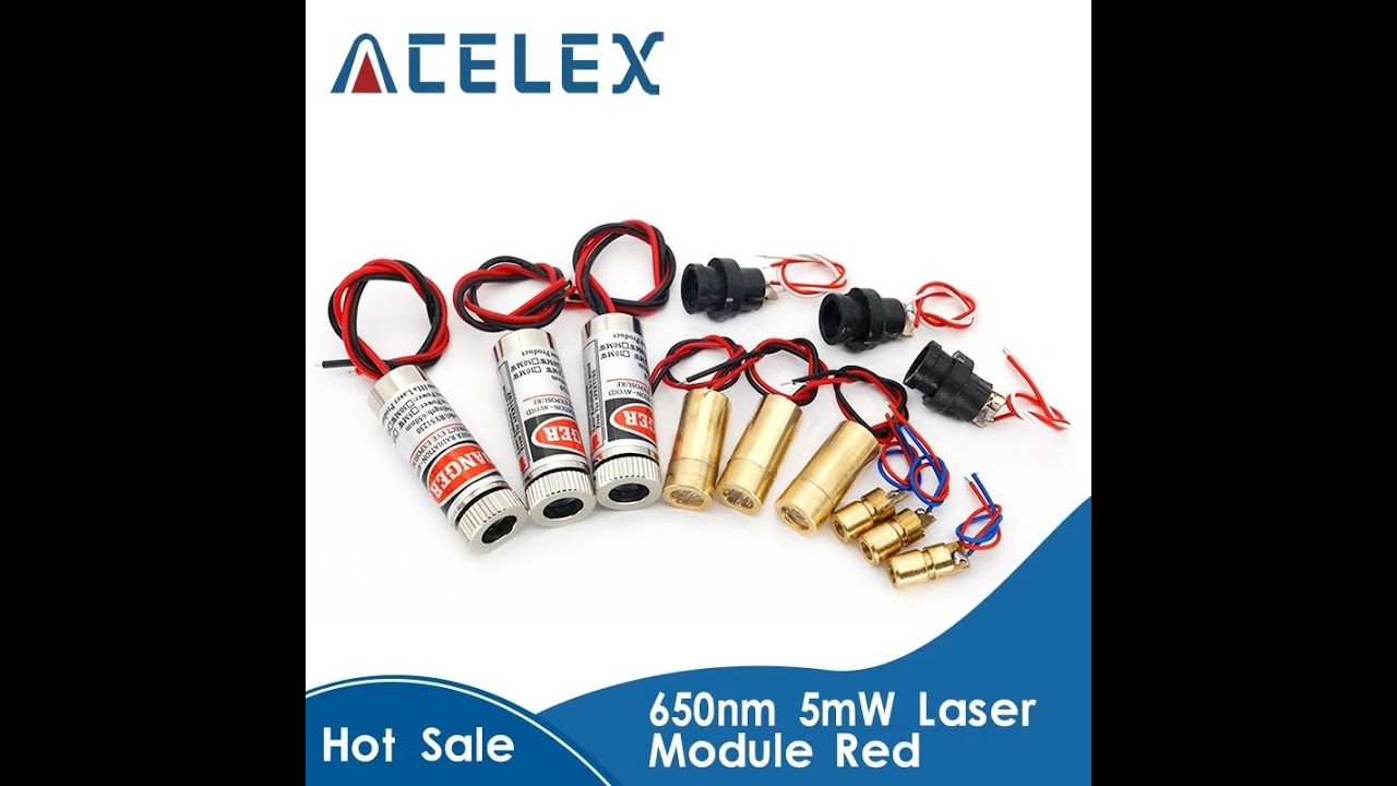 650nm 5mW Red Point / Line / Cross Laser Module Head Glass Lens ...