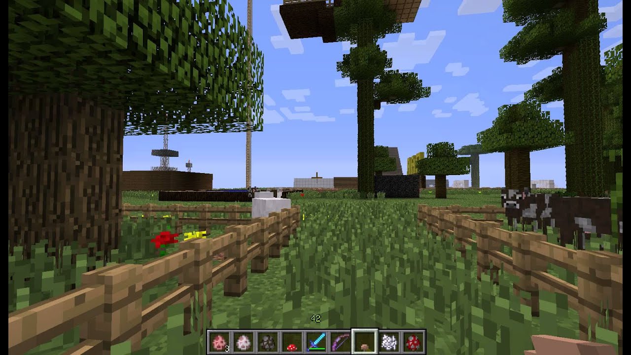 visite de mon mini village minecraft - YouTube