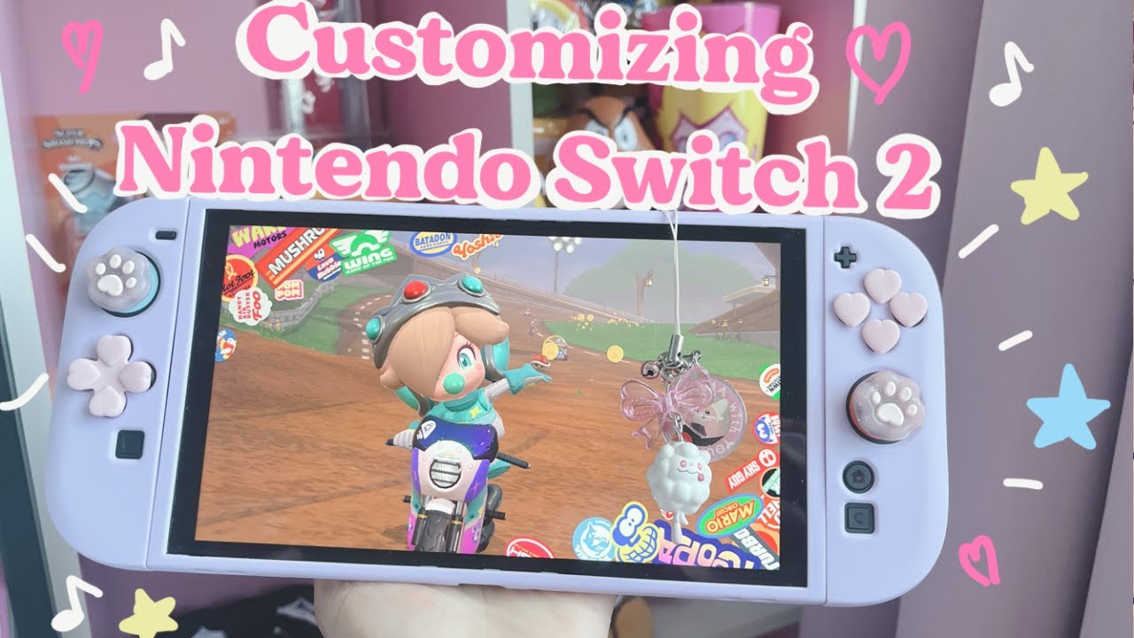 Customizing my Nintendo Switch 2! 💕🌸| Pink accessories, Geekshare - YouTube