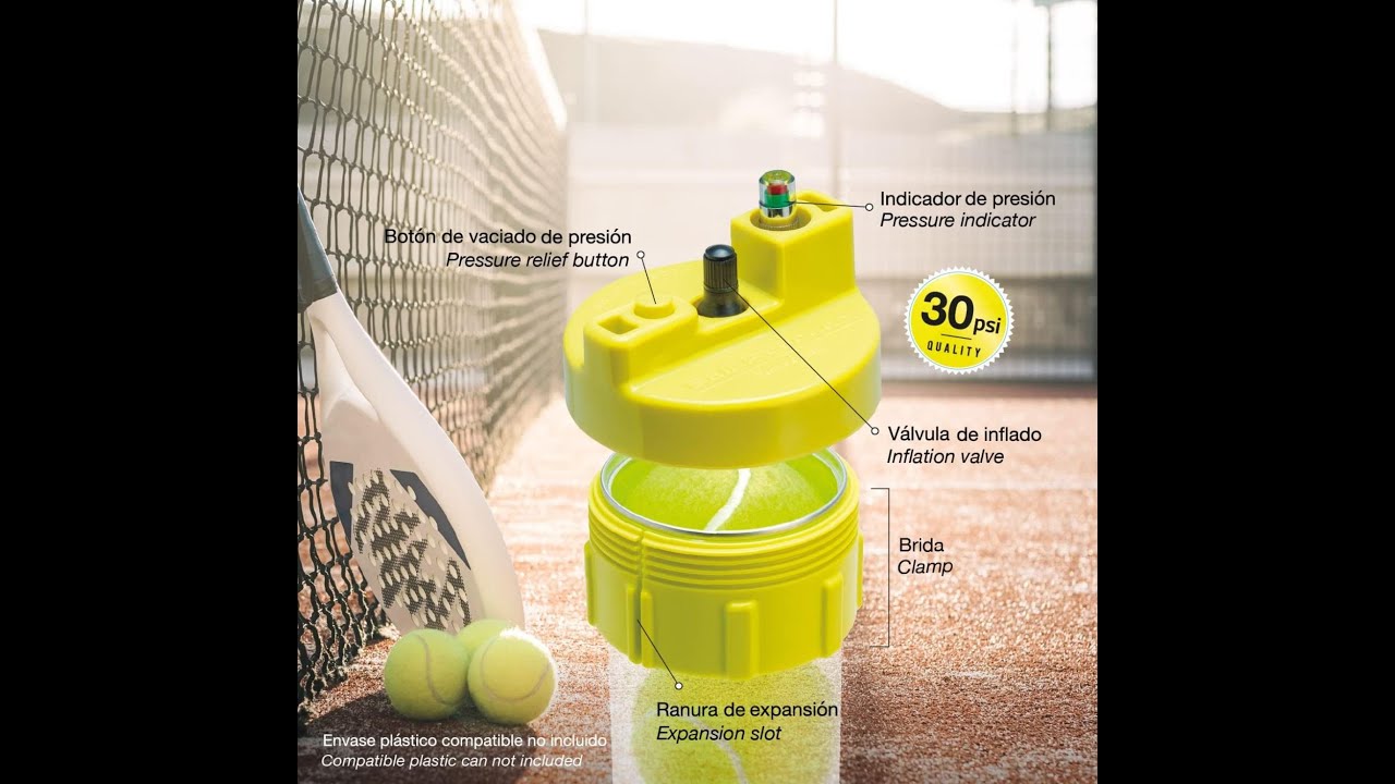 Ball Rescuer Tennis and Padel Balls Pressurizer, BalBooster - YouTube