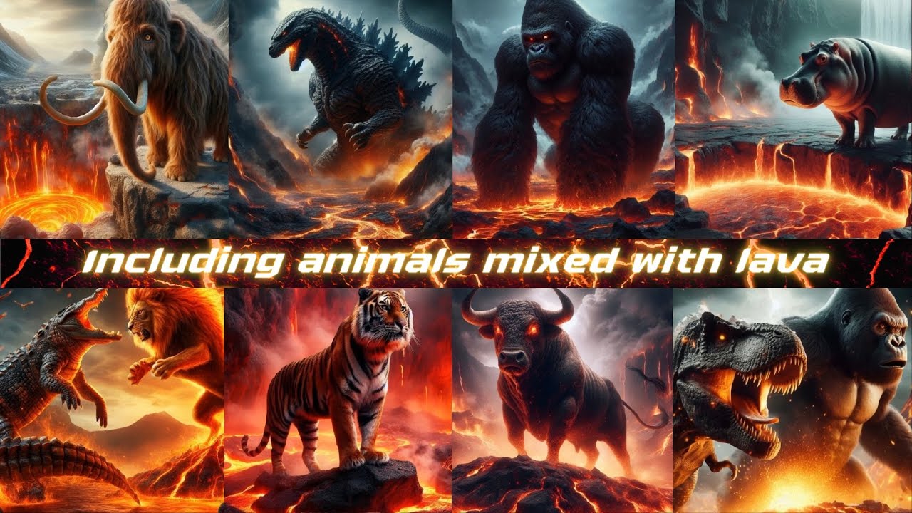 Including animals mixed with lava 1 - YouTube