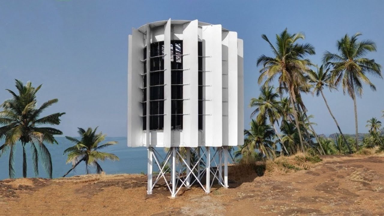 Vertical axis wind turbine, "Iasos III F". - YouTube