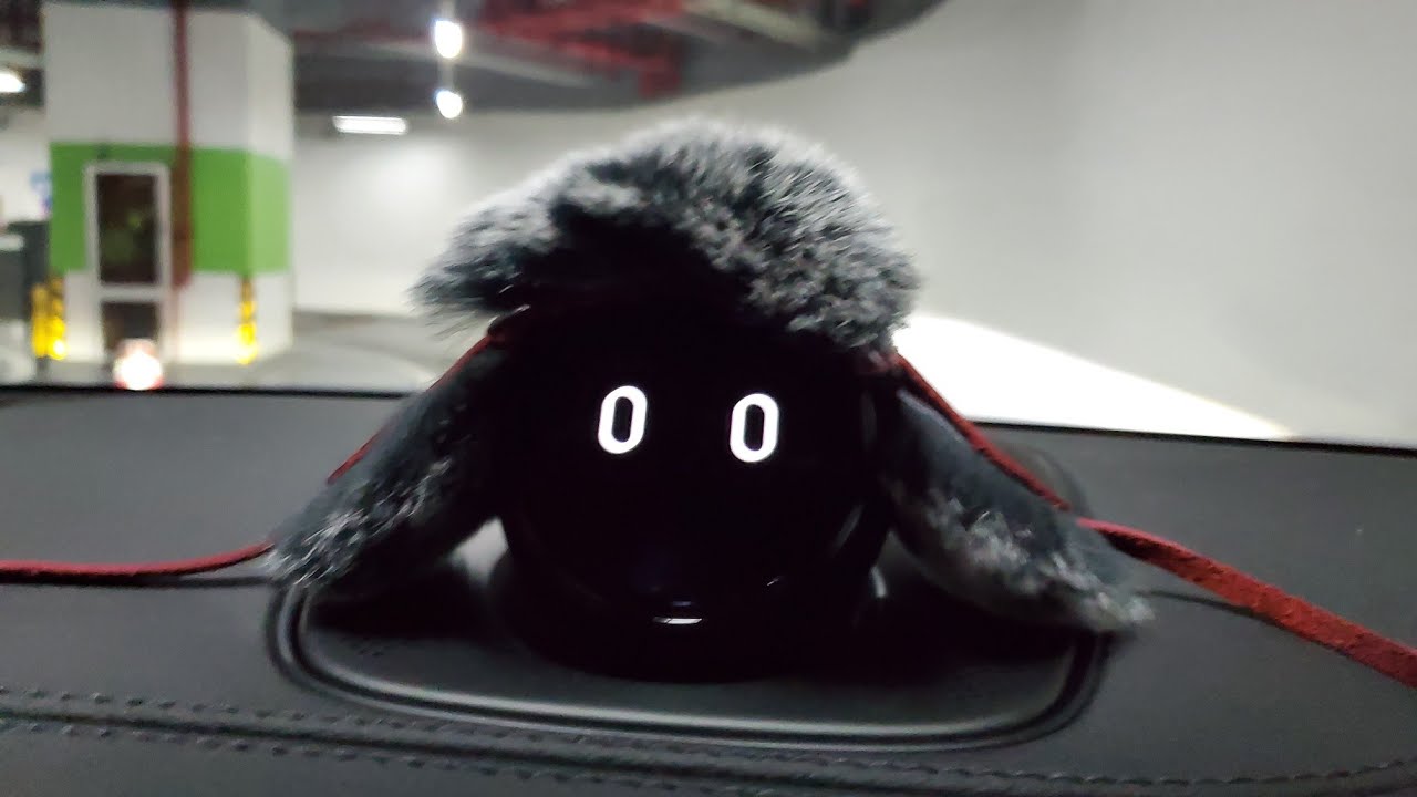 NIO car AI assistant NOMI got a winter hat - YouTube