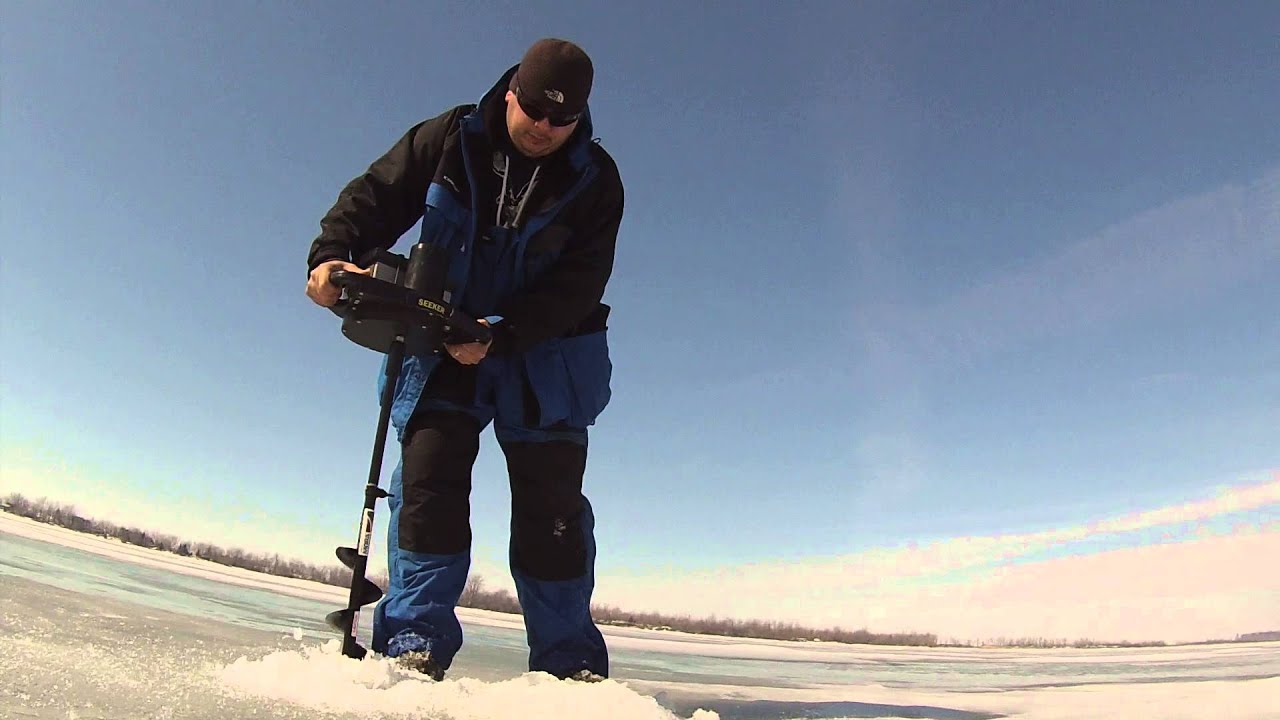 Ice Gator auger - YouTube