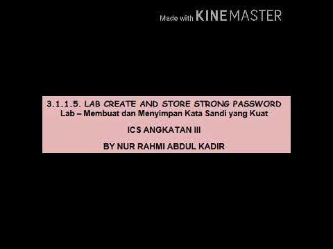 3.1.1.5 Lab-Create and Store Strong Password - YouTube