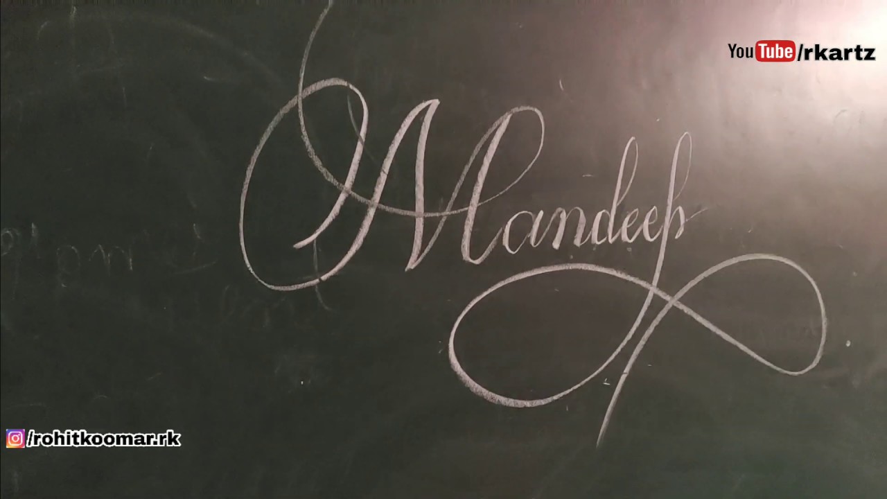 Fancy and Cursive Handwriting with Chalk on blackboard - YouTube