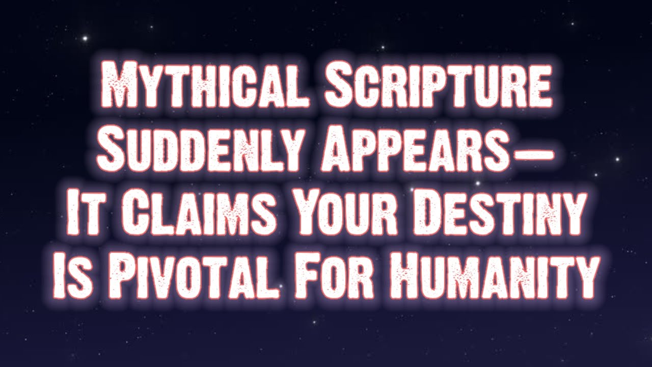 Mythical Scripture Suddenly Appears It Claims Your Destiny Is Pivotal ...