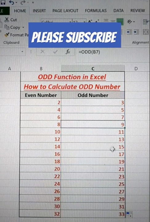 odd | odd function in excel | excel tutoring - YouTube