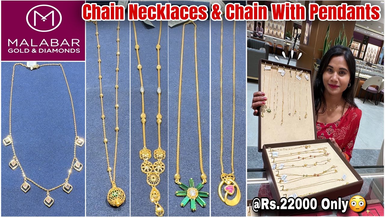 Malabar New Gold Chain Necklace & Chain With Pendant 2.57Gm Starts💥 ...