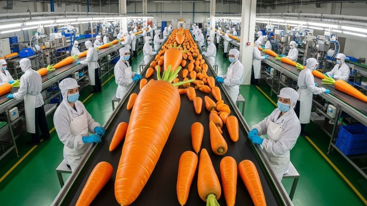 Inside a Modern Carrot Juice Factory: From Harvested Carrots to Final ...
