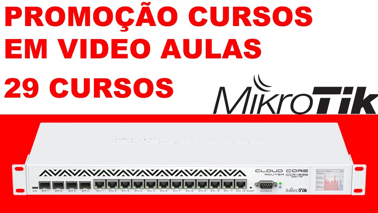 MEGA PROMOÇÃO DOS CURSOS EM VIDEO AULAS SOBRE MIKROTIK DO BASICO AO ...