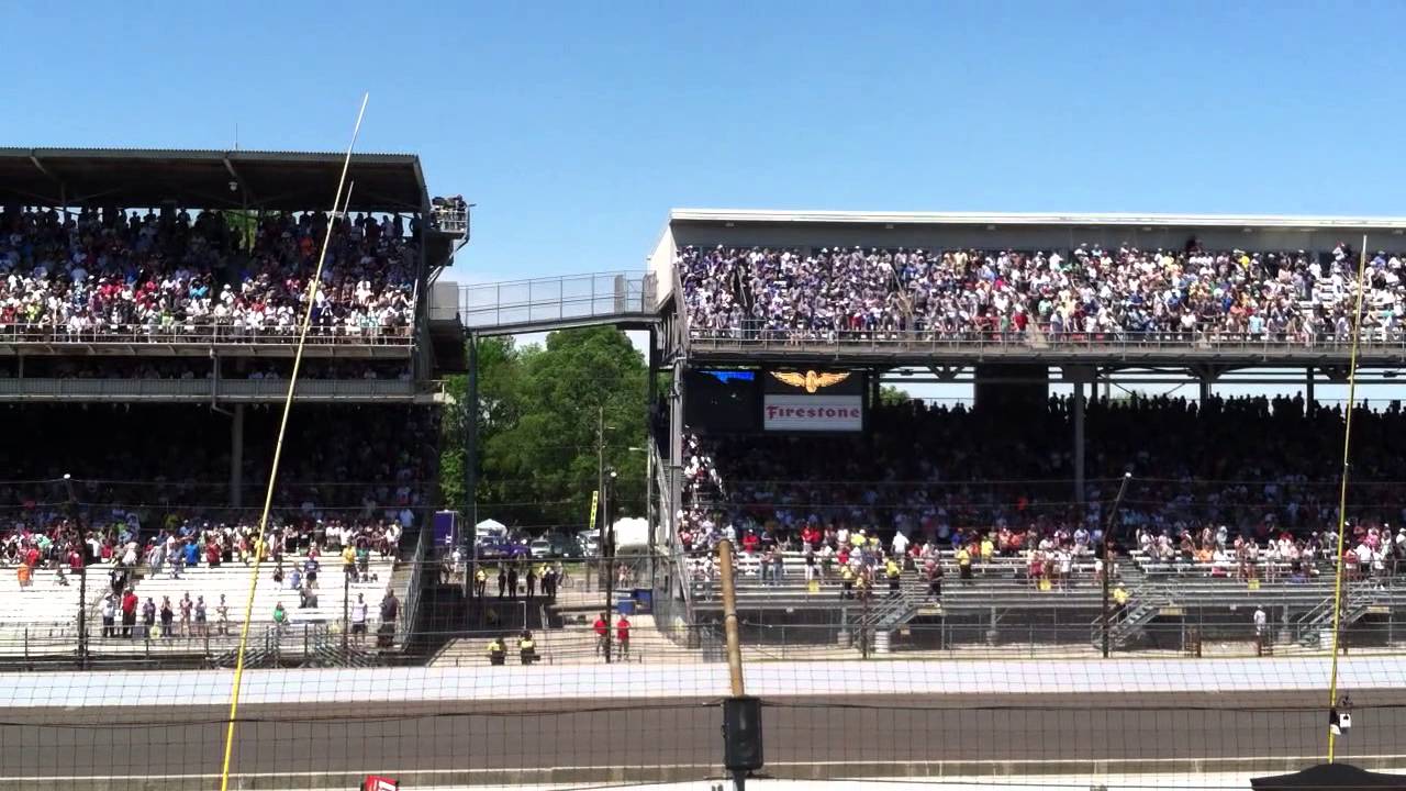 2014 Indianapolis 500 start from the Tower Terrace - YouTube