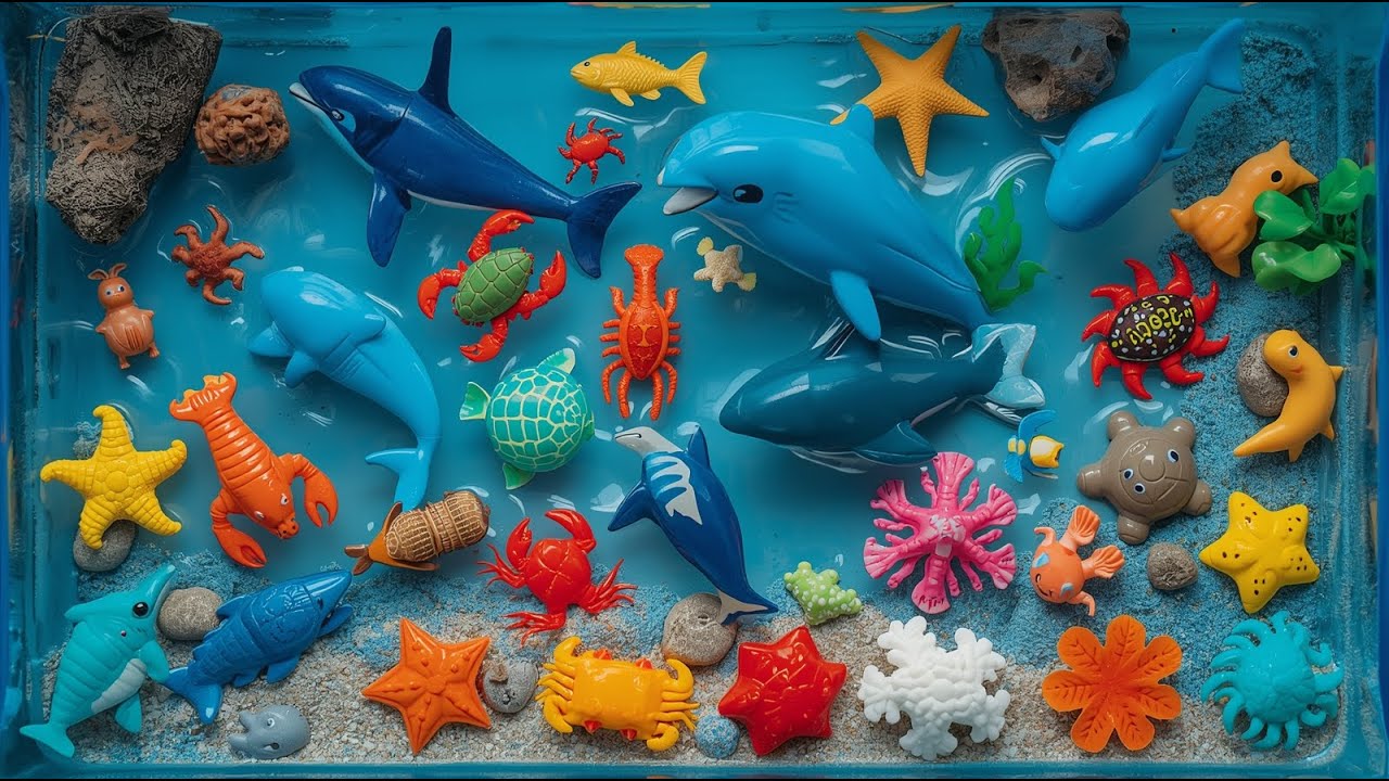 Learn 100 Sea Animals | Discover Ocean Creatures with Toys - YouTube