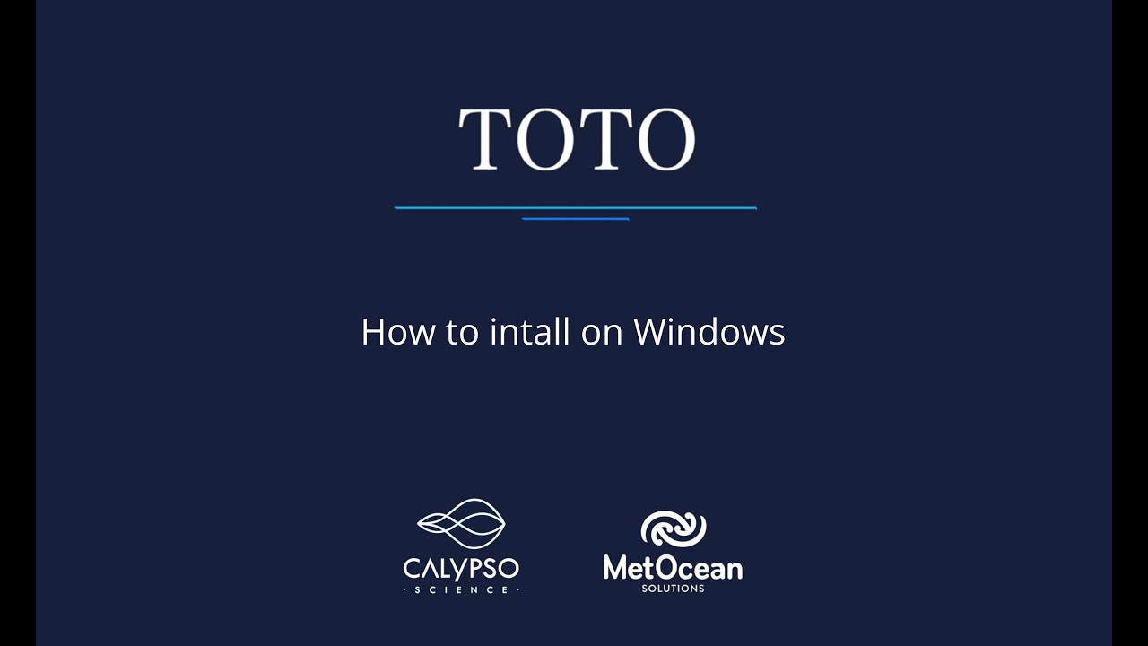 TOTO - How to install on Windows. - YouTube