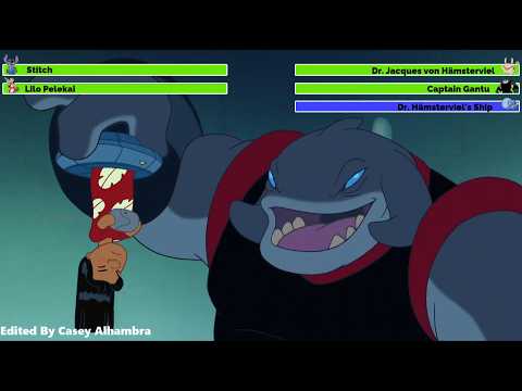 Stitch! The Movie (2003) Final Battle with healthbars 1/2