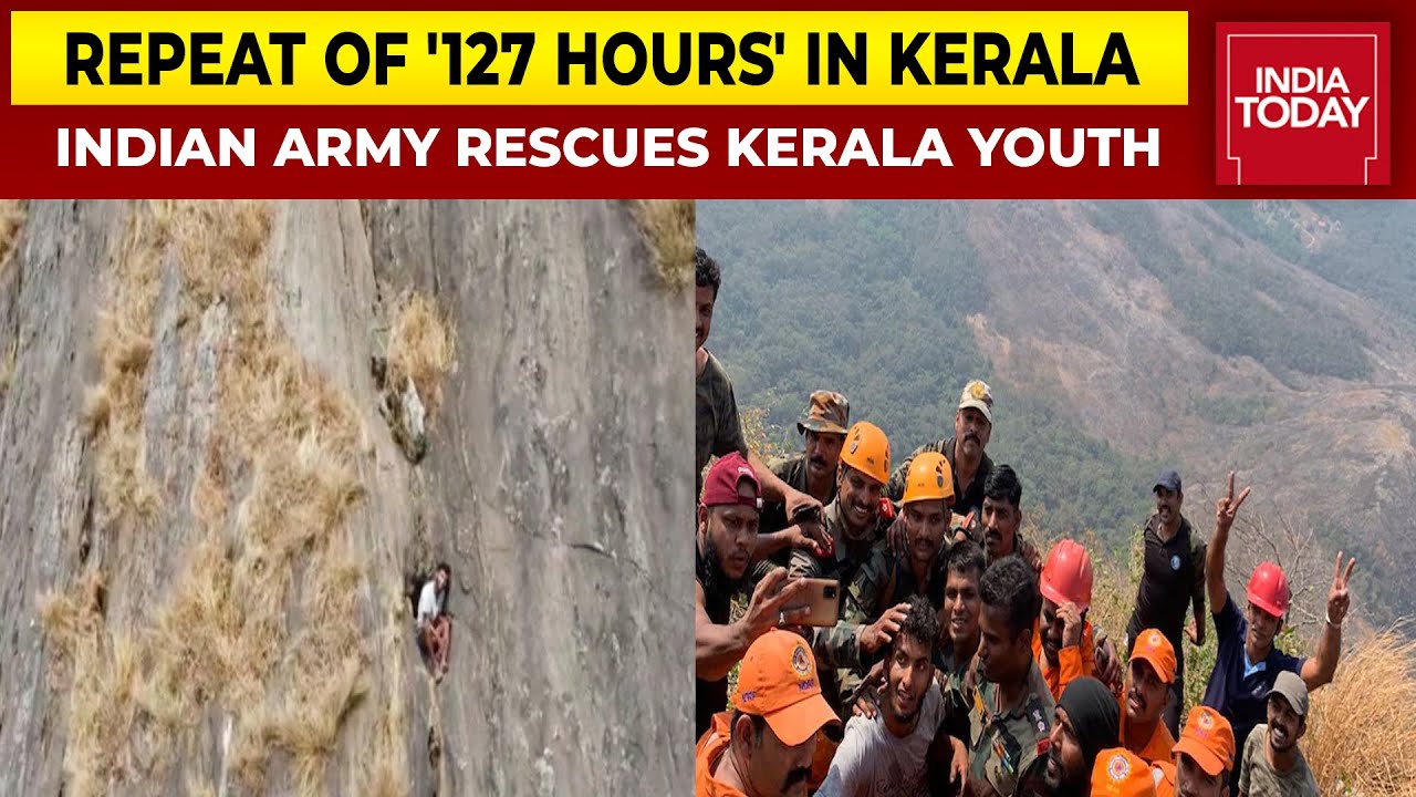 Repeat Of '127 Hours' In Kerala, Trekker Trapped In Palakkad Cliff ...