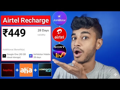 Airtel Recharge Plan Rs.449 with SonyLiv Subscription