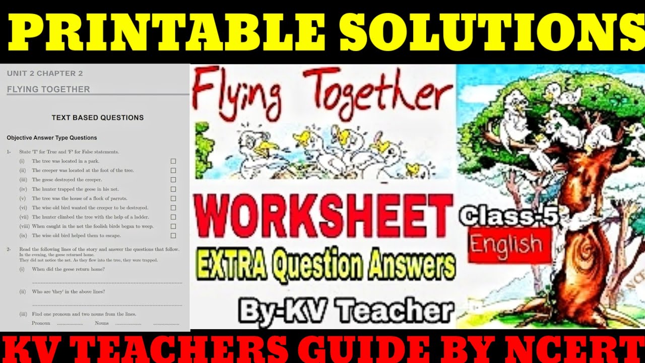 Flying together worksheets class 5 - YouTube
