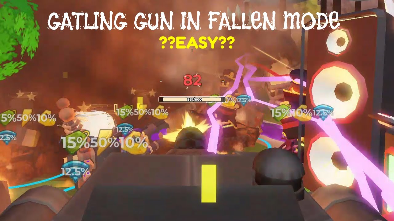 [TDS] FALLEN MODE WITH GATLING GUN - YouTube